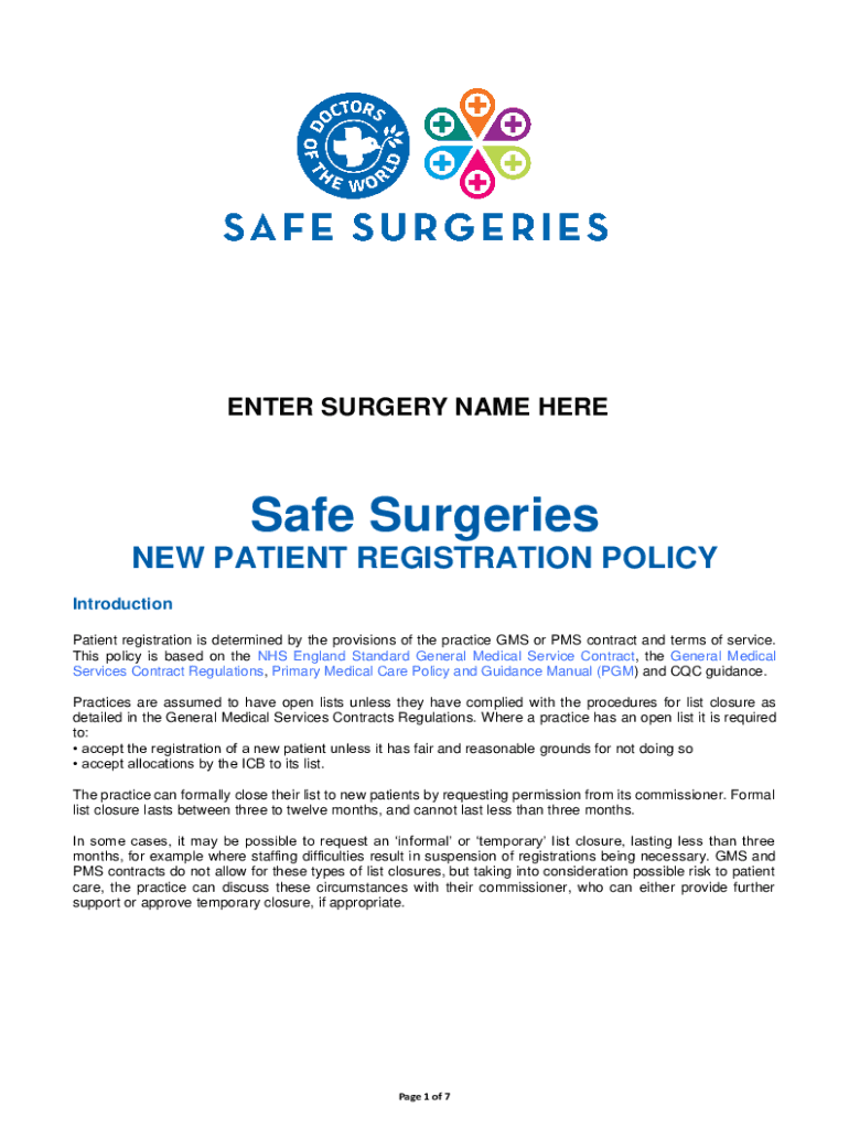 Fillable Online New Patient Registration Form (GMS1) V2 Fax Email Print ...