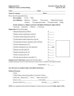 Fillable Online sections maa Exhibitor Registration Form - MAA Sections ...