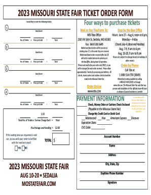 Fillable Online Beware of Missouri State Fair concert ticket scams Fax ...