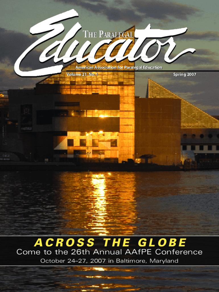 Fillable Online American Association for Paralegal Education (AAfPE ...