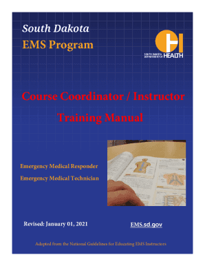 Fillable Online doh sd EMS Education Standards - South Dakota ...