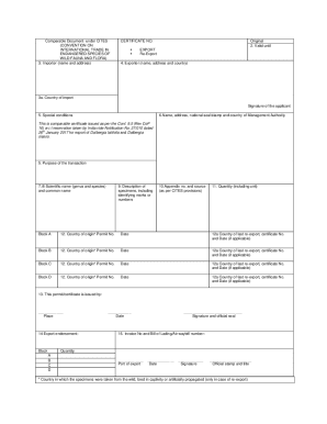 Fillable Online Use of signatures on CITES permits and certificates Fax ...