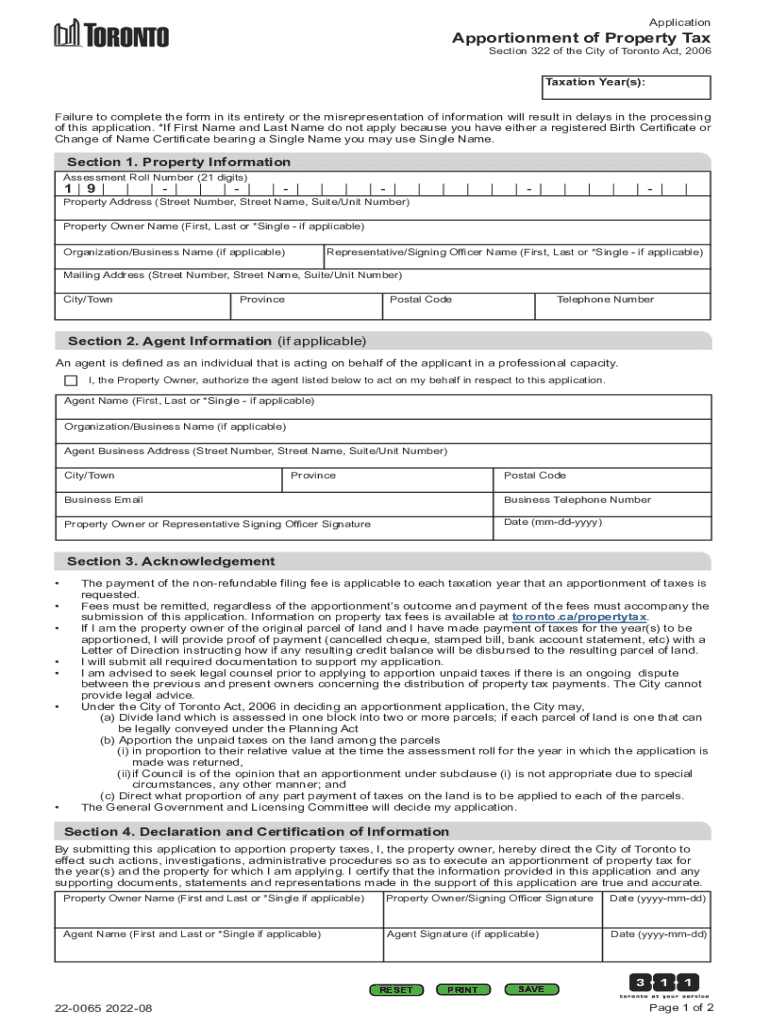 Fillable Online ARB Forms - COT Apportionment Application Appeal Form Fax Email Print - pdfFiller