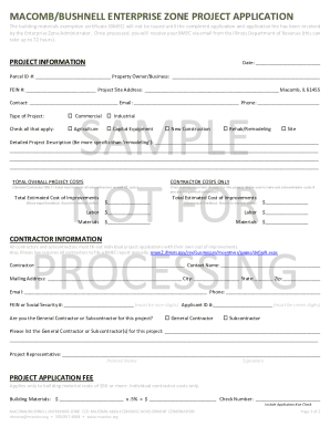 Fillable Online Enterprise Zone - Building Materials Exemption ...