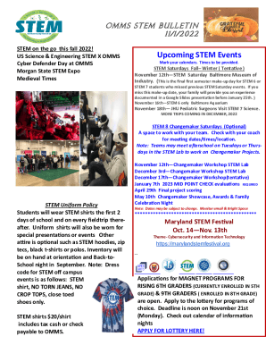 Fillable Online OMMS STEM BULLETIN Fax Email Print - pdfFiller