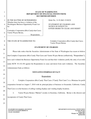 Fillable Online dfi wa Certiplex Corporation, Varton Wayne Berian ...