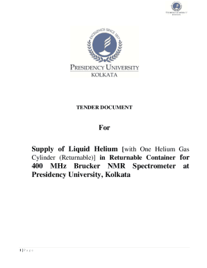 Fillable Online Supply and filling of Liquid Helium 250 litres in ...