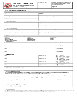 Fillable Online Lands Administration Forms Fax Email Print - pdfFiller