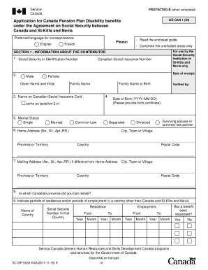 Fillable Online St. Kitts and Nevis/Canada Agreement - Service Canada ...