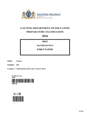 Fillable Online PREPARATORY EXAM I NATION Fax Email Print - pdfFiller