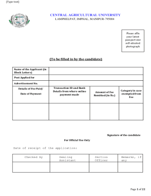 Fillable Online Download Application Form - DP & AR, Puducherry Fax ...