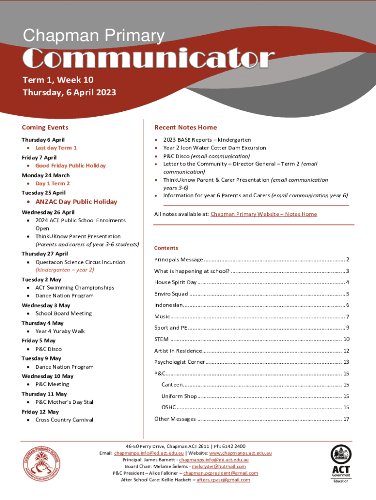 Fillable Online Chapman Primary Fax Email Print - pdfFiller