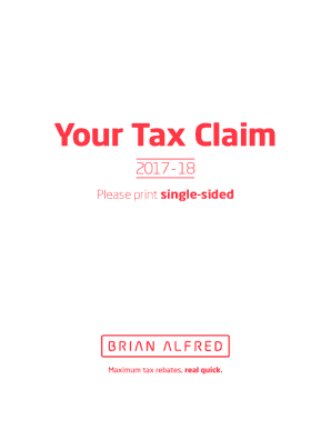 Fillable Online Your Tax Claim - - Brian Alfred Fax Email Print - pdfFiller