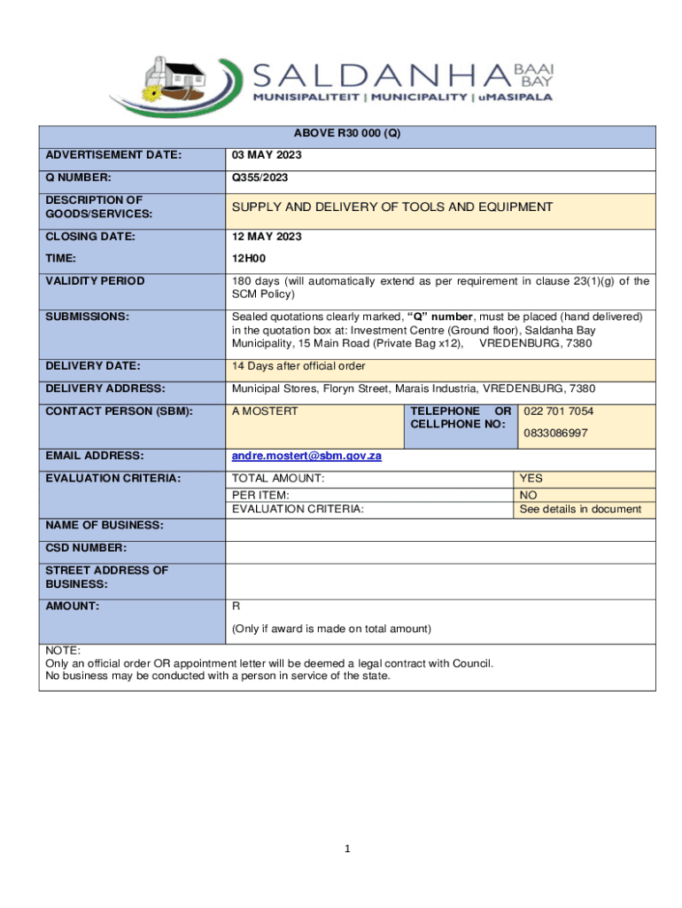 Fillable Online sbm gov Q321/2023 DESCRIPTION OF GOODS/SERVICES: Supply ...
