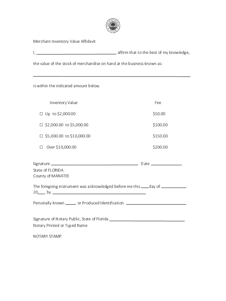 Fillable Online Local Biz Tax Merchant Inventory Form Fax Email Print ...