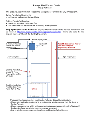 Fillable Online Storage Shed Permit Guide - Wadsworth Fax Email Print ...