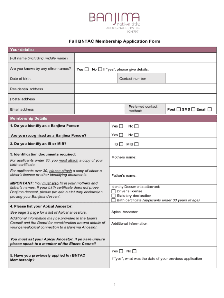 Fillable Online FULL MEMBERSHIP APPLICATION FORM Fax Email Print - pdfFiller