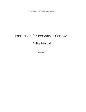 Fillable Online Protection for Persons in Care ActFact Sheet Fax Email ...