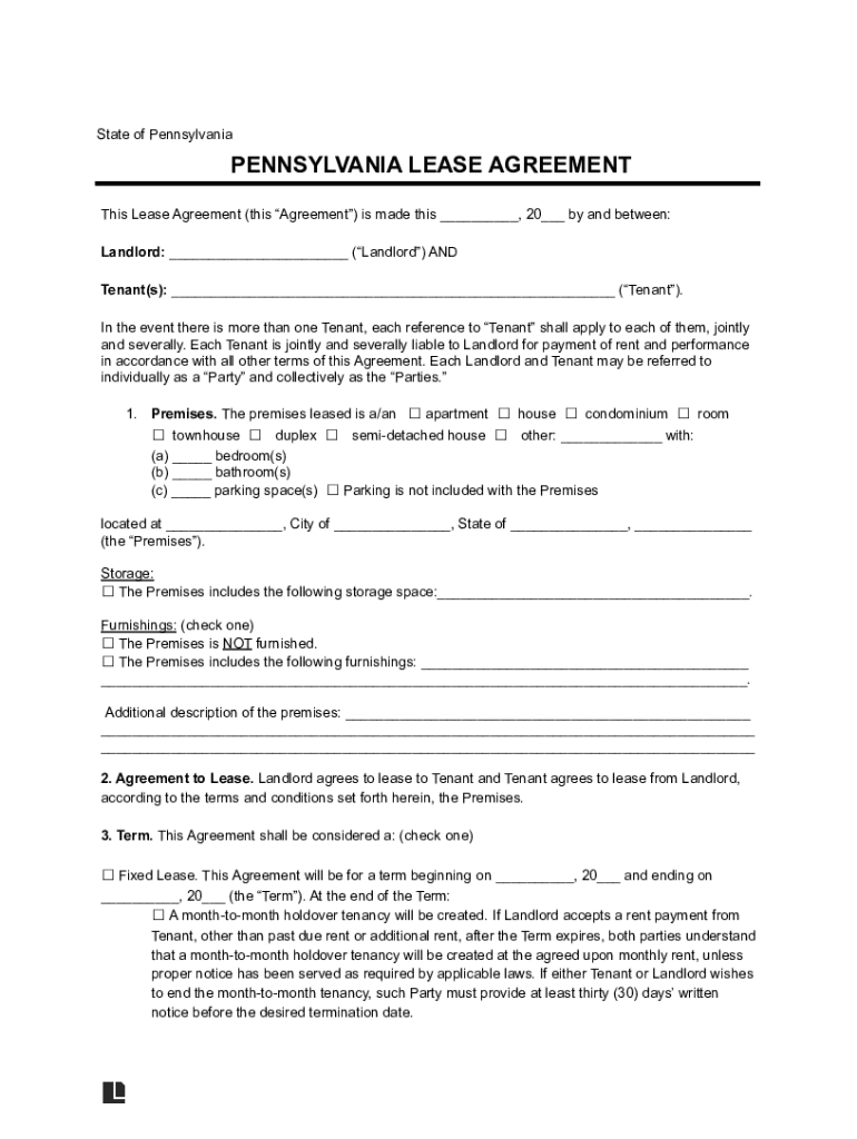 Fillable Online pennsylvania-residential-rental-lease-agreement.docx ...
