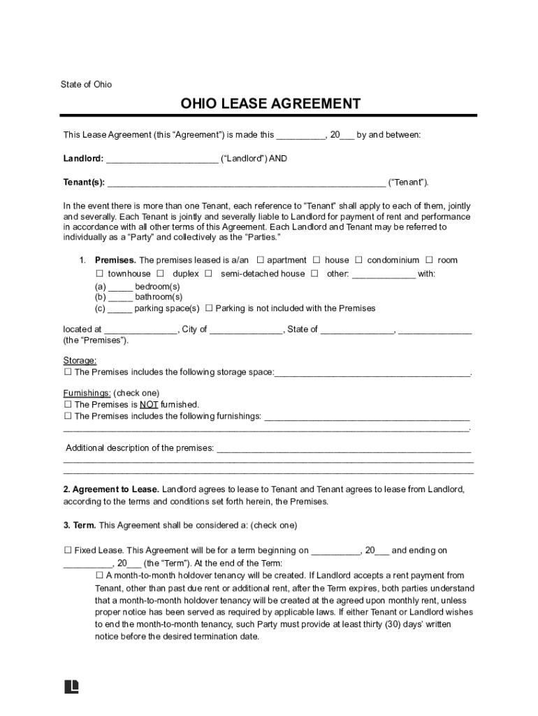 Fillable Online ohio-residential-rental-lease-agreement.docx Fax Email ...