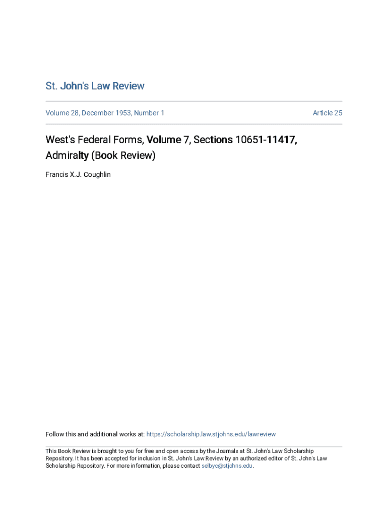 Fillable Online West's Federal Forms, Volume 7, Sections 10651-11417 ...