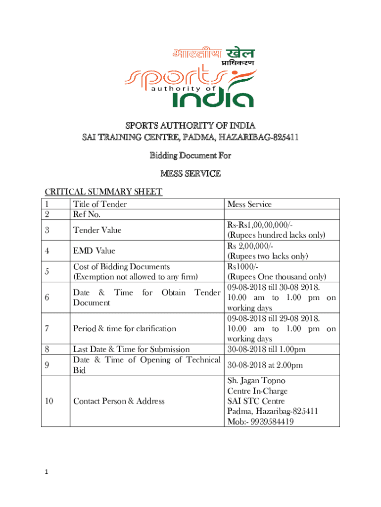 Fillable Online SPORTS AUTHORITY OF INDIA SAI TRAINING CENTRE, ... Fax ...