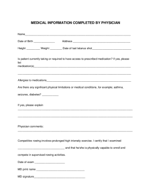 Fillable Online appl ication for participation (medical form) Fax Email ...