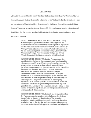 Fillable Online CERTIFICATE I, Donald. G. Learned, hereby certify that ...