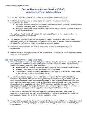 Fillable Online Secure Remote Access Service (SRAS) Application Form ...