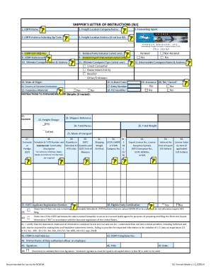 Fillable Online Shipper'S Letter of Instructions (Sli) Fax Email Print ...