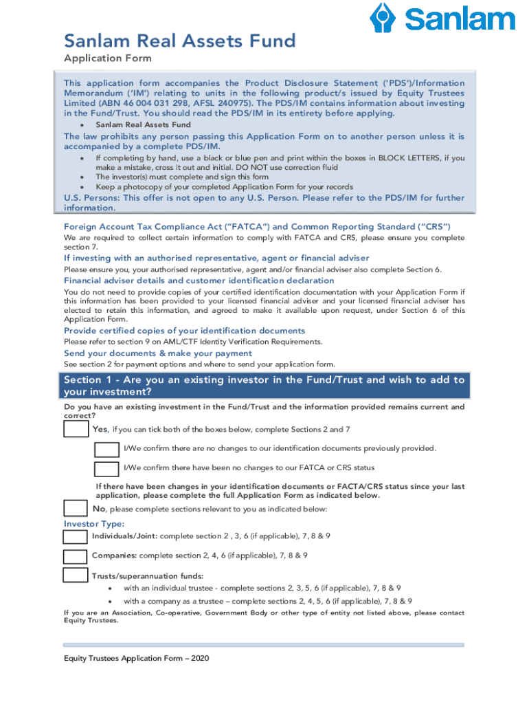 Fillable Online Sanlam Real Assets Fund Supplement to the Prospectus ...