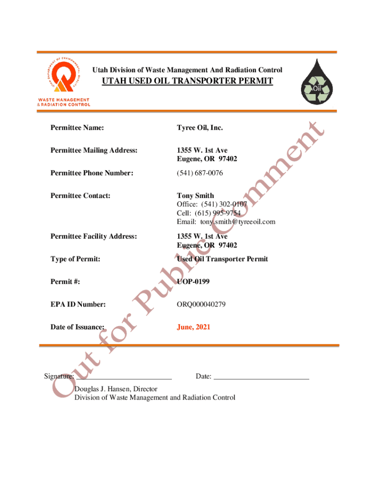 Fillable Online Utah Admin. Code R315-15-4 - Standards for Used Oil ...