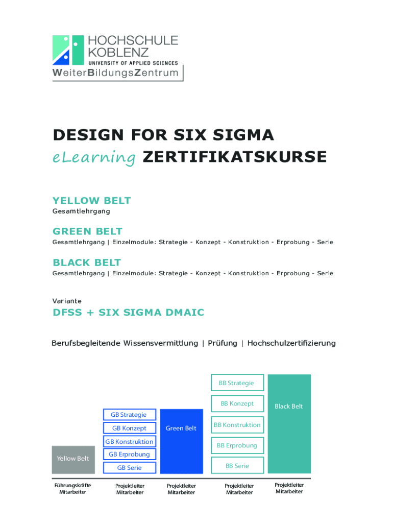 Ausfüllbar Online Earn a TUM Lean Six Sigma Yellow Belt certificate Fax ...