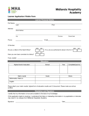 Fillable Online Employment application - MHA Fax Email Print - pdfFiller