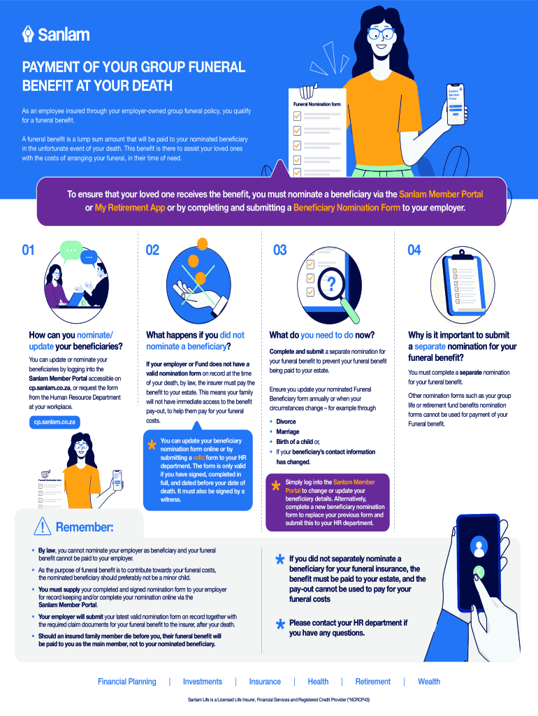 Fillable Online SGR funeral form beneficiary nomination infographic Fax ...