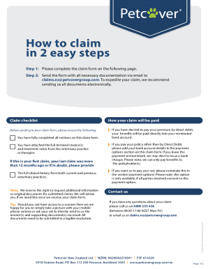 Fillable Online Post office pet claim form - tincasursur.com Fax Email ...