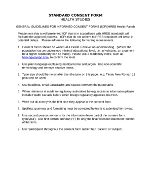 standard consent Doc Template | pdfFiller