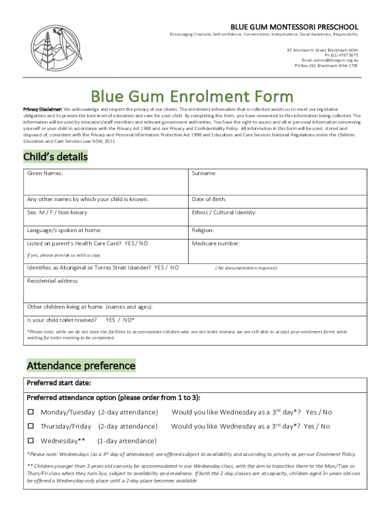 Fillable Online Consent form child. Consent to use and disclosure of personal information ...