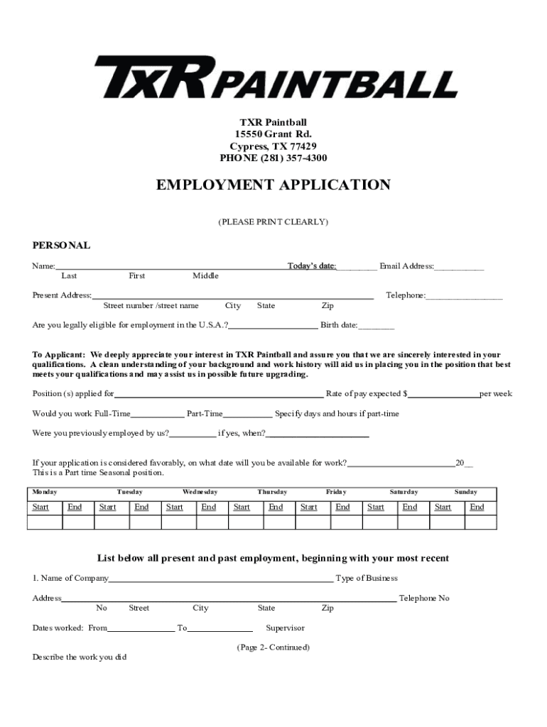 Fillable Online TXR Paintball (Cypress) - All You Need to Know BEFORE ...