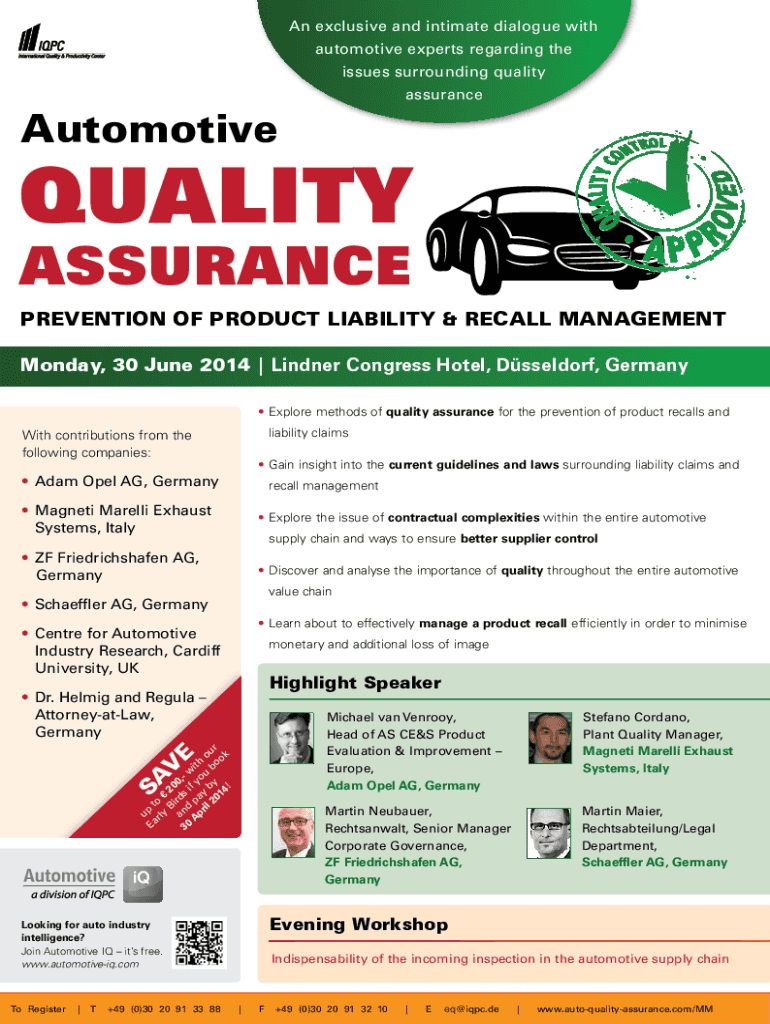 Fillable Online The Role Of Quality Control In Automotive Manufacturing ...