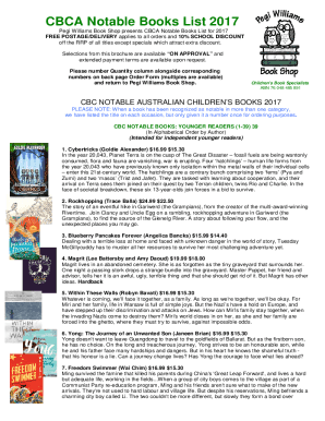 Fillable Online CBCA Notable Books Catalogues Fax Email Print - pdfFiller