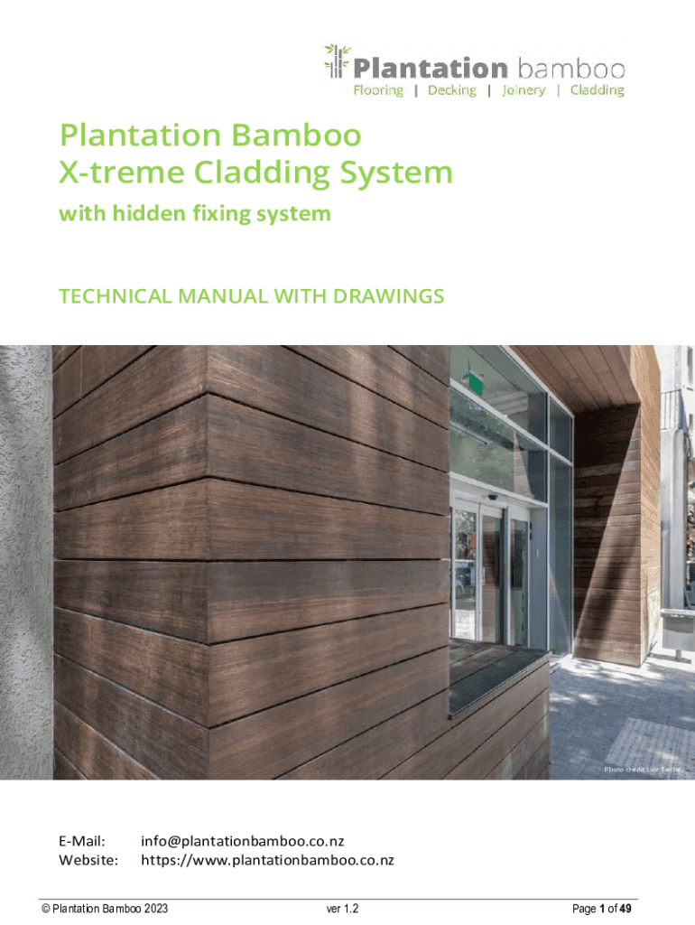 Fillable Online Plantation Bamboo X-treme Cladding System Fax Email Print - pdfFiller