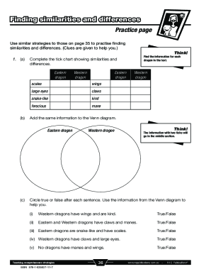 Fillable Online Finding similarities and differences Fax Email Print ...