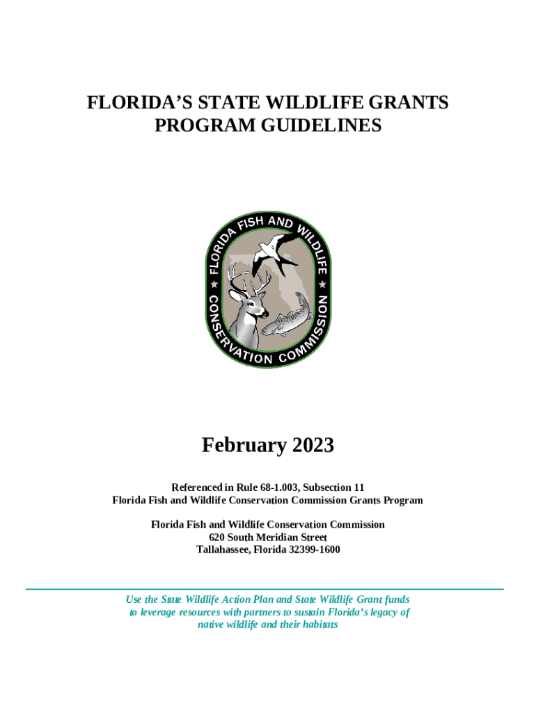 Revisions to Florida's State Wildlife Grants Program ... Doc Template ...