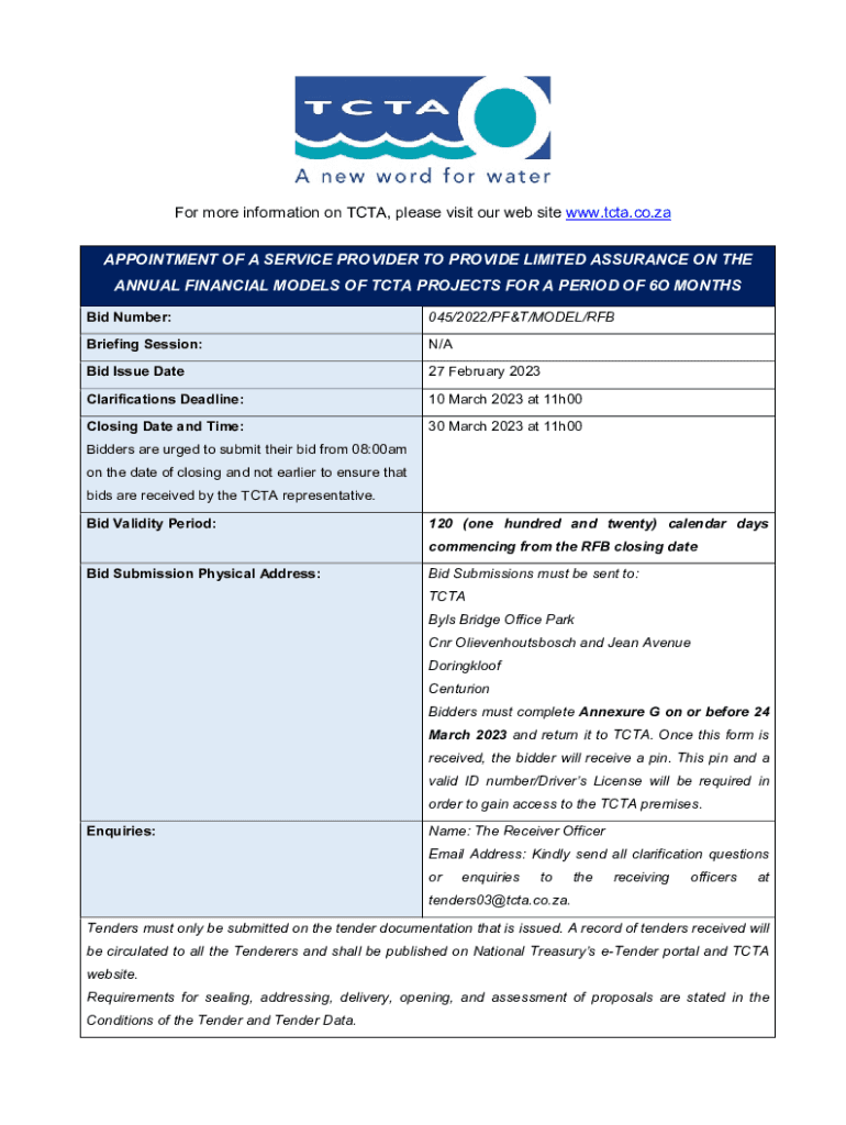 Fillable Online APPOINTMENT OF A SERVICE PROVIDER TO PROVIDE LIMITED ...