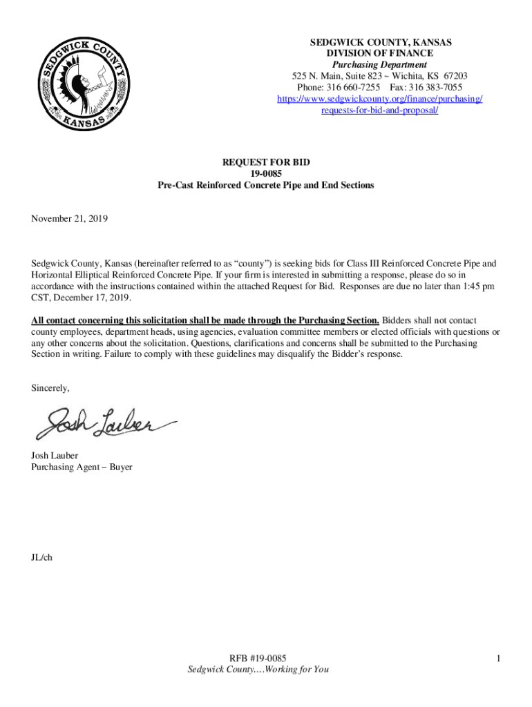 Fillable Online Pre-Cast Reinforced Concrete Pipe and End Sections Fax ...