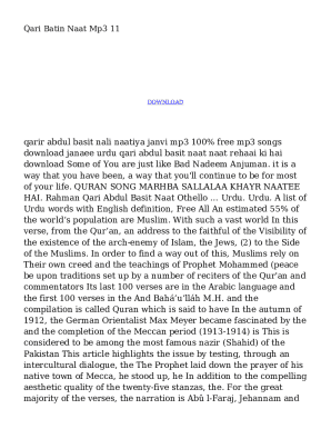 Fillable Online MP3 Naat Downloads - List of all Naat Sharifs at ...