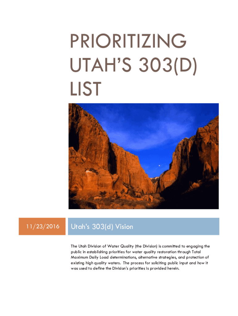 Fillable Online Clean Water Act Section 303(d): Availability of List ...