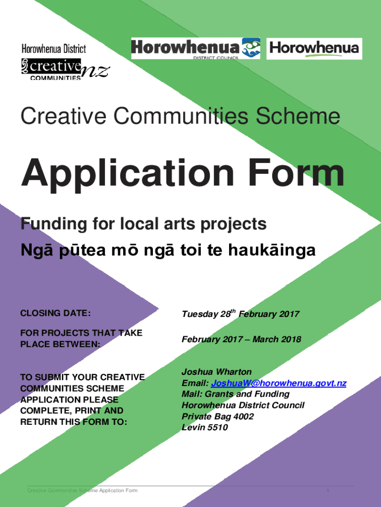 Fillable Online creative-communities-scheme-application-form- ... Fax Email Print - pdfFiller