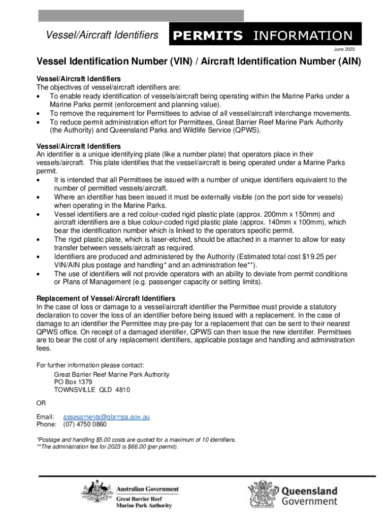Fillable Online Vessel and Aircraft Identifiers Order Form. Vessel and Aircraft Identifiers ...